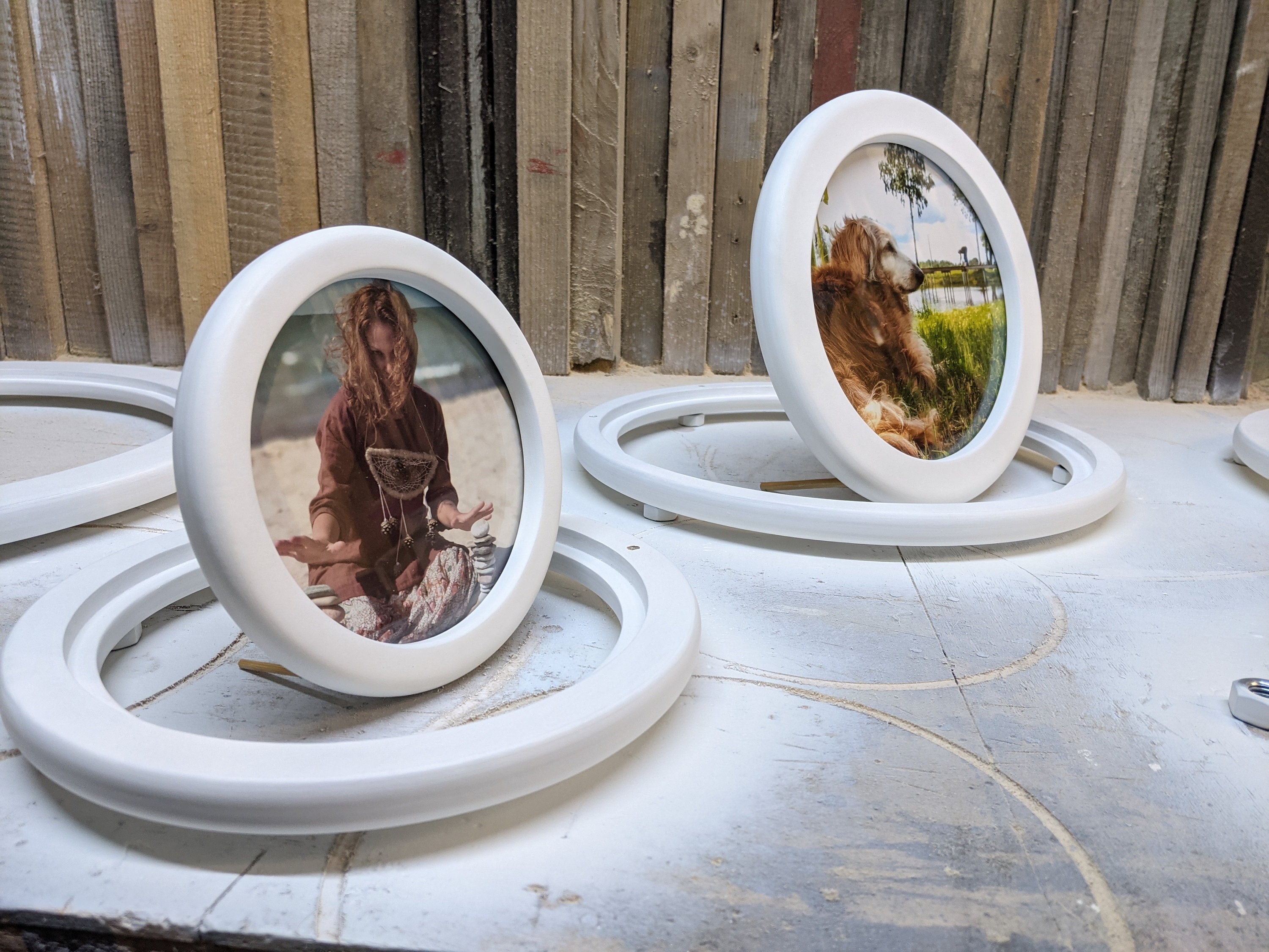 Round Frame White Round Frame Wooden Round Frame Wall - Etsy