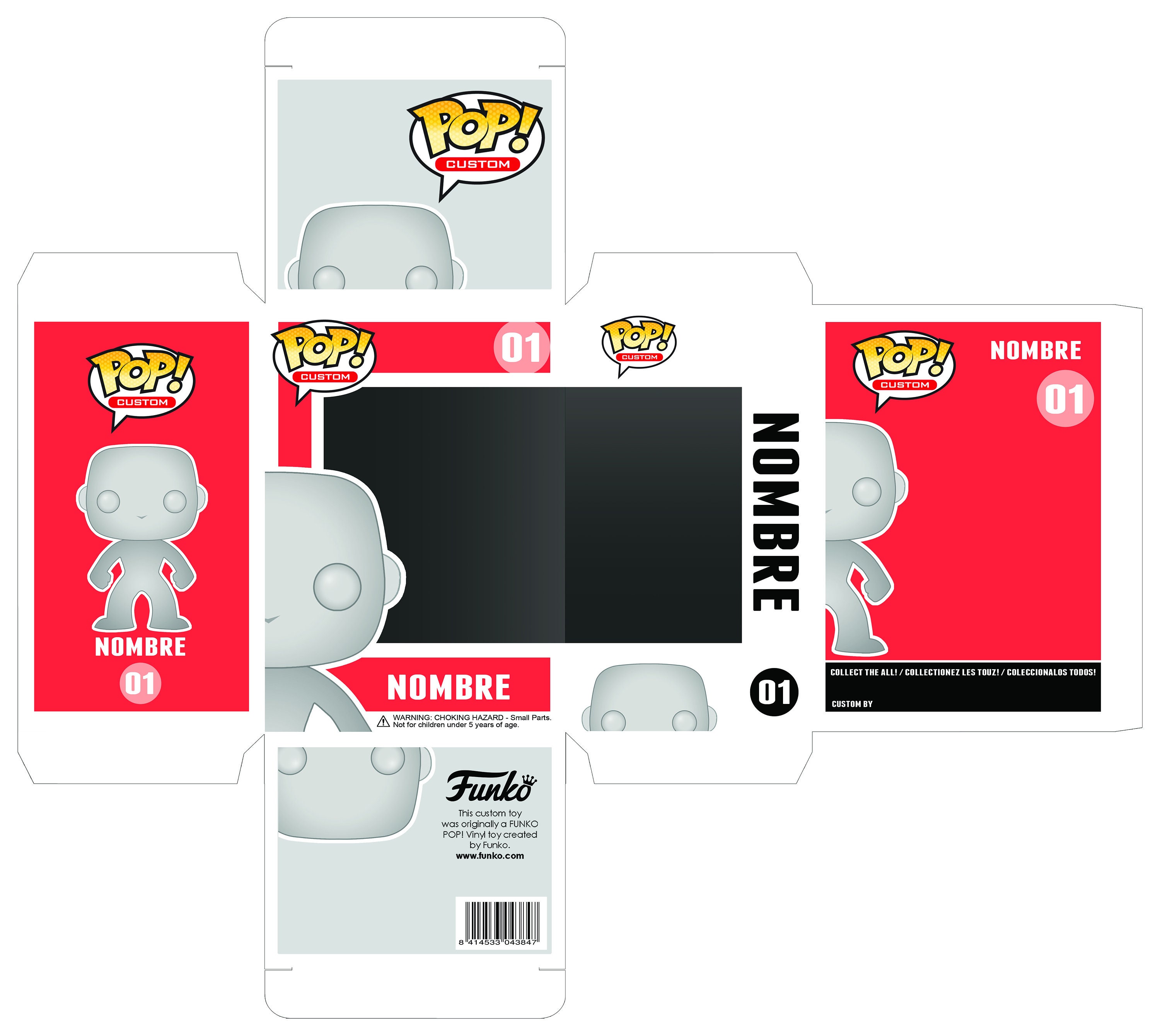 Funko Pop Custom Box Modèle Photoshop modifiable | Etsy