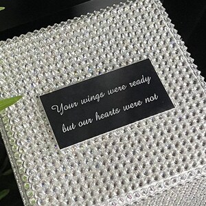 Custom Bespoke Glass Diamond Cut Crystal Hinged Memorial Keepsake ...