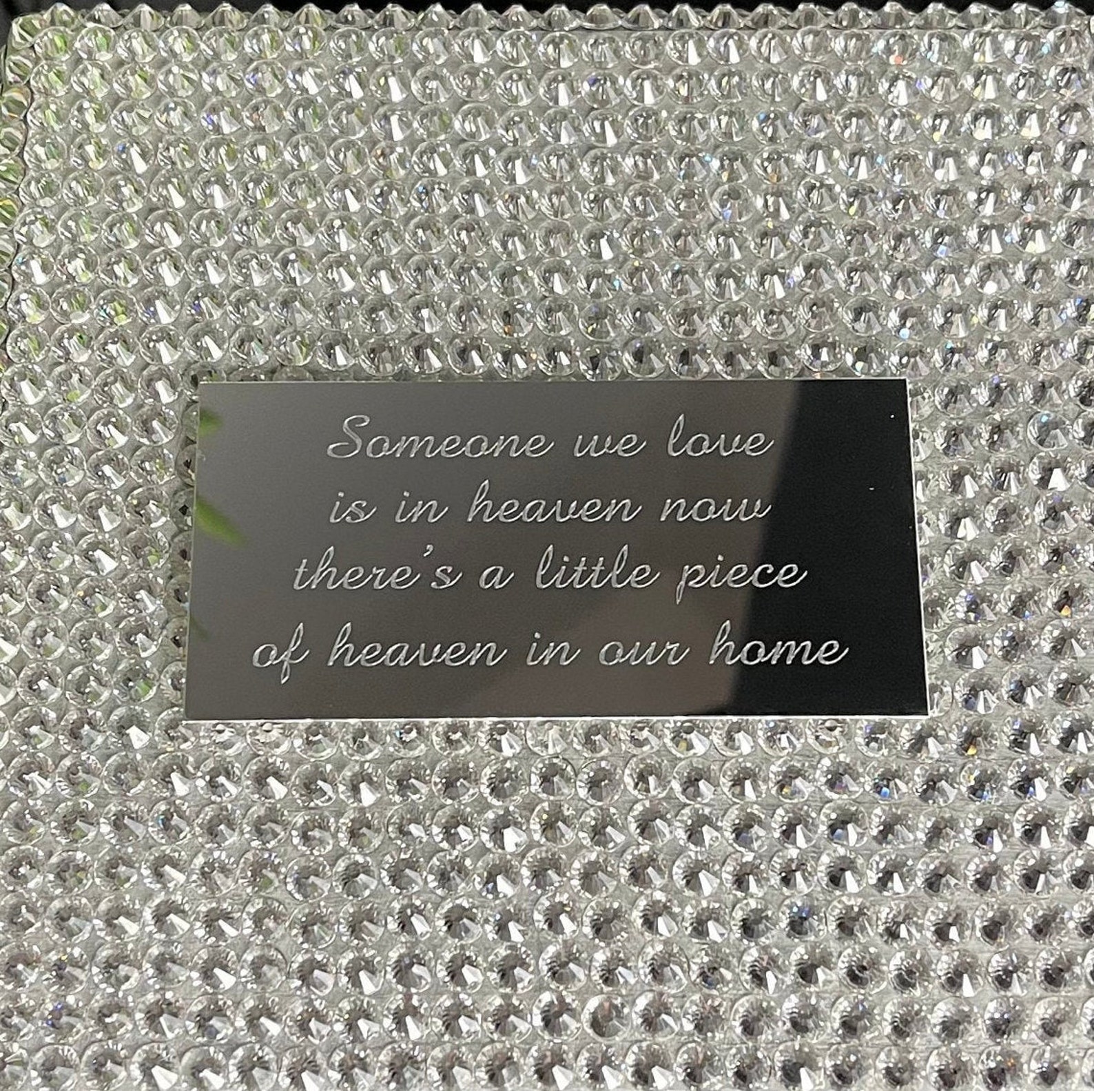 Custom Bespoke Glass Diamond Cut Crystal Hinged Memorial Keepsake ...