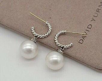 David Yurman Small Diamond Hoop - Etsy