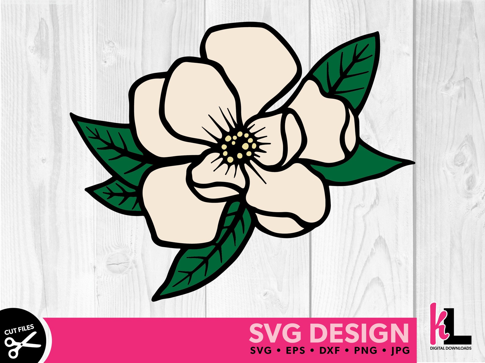Magnolia SVG Layered Flower SVG Magnolia Stencil Svg Files - Etsy