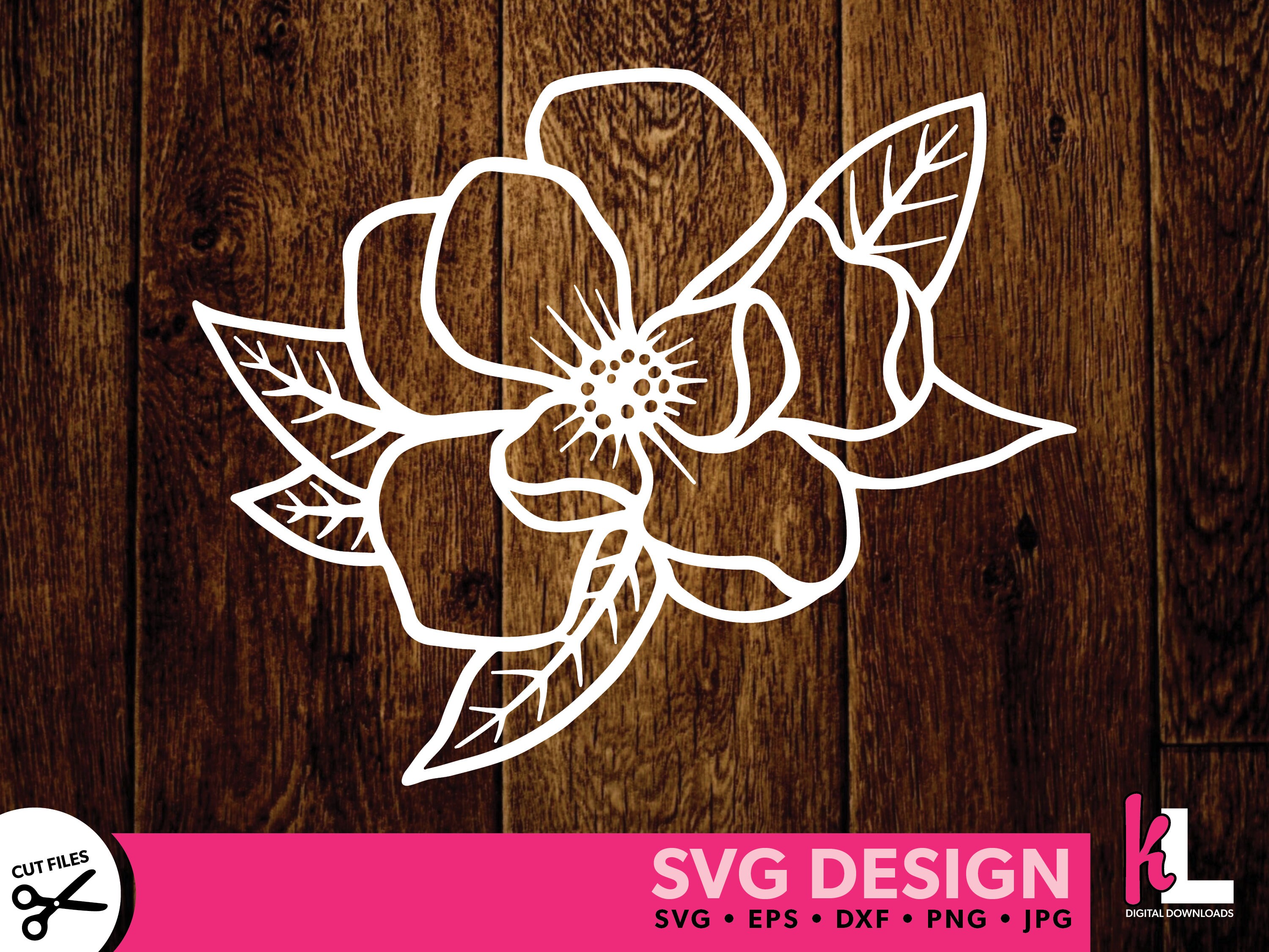 Magnolia SVG Layered Flower SVG Magnolia Stencil Svg Files - Etsy