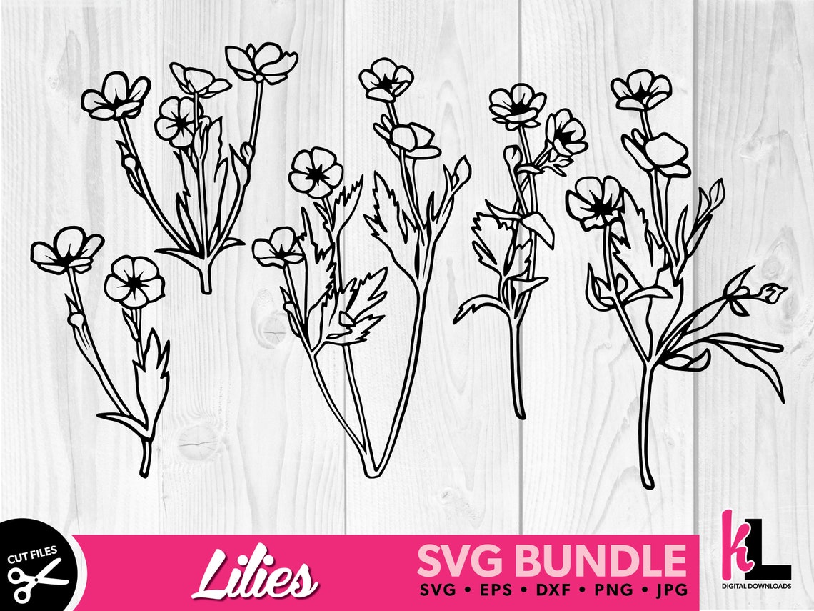 Buttercup Flower SVG Layered Floral SVG Bundle Wildflower - Etsy UK