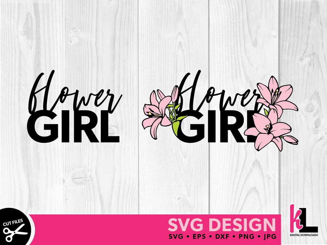 Flower Girl SVG Bridal Party SVG Floral Wedding Bundle - Etsy