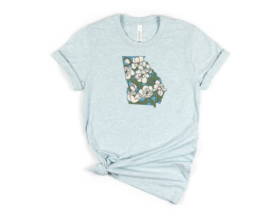 Georgia SVG Magnolia SVG Floral State Layered Cut Files - Etsy