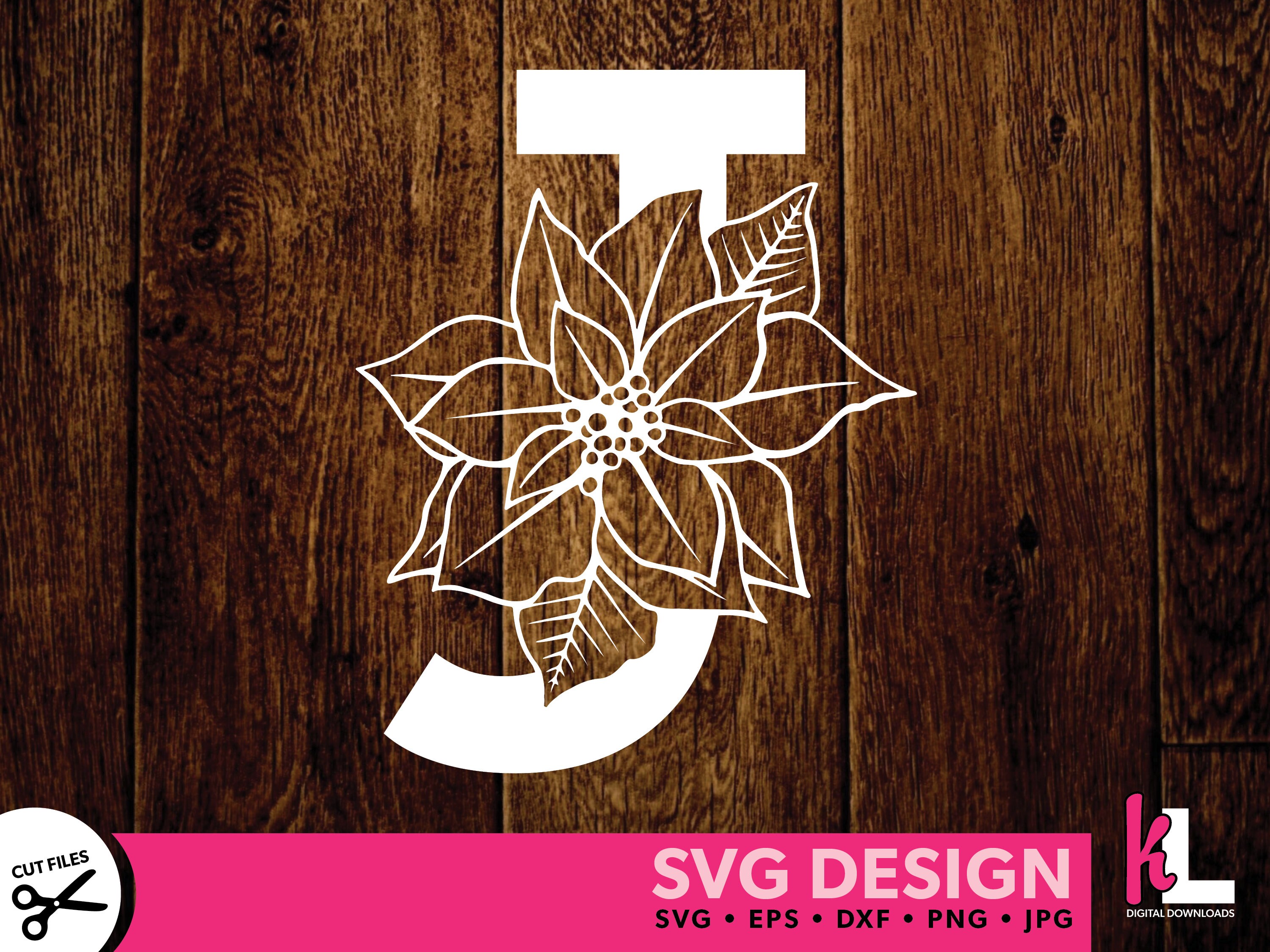 Letter J SVG Christmas Font PNG Split Monogram for Cup - Etsy
