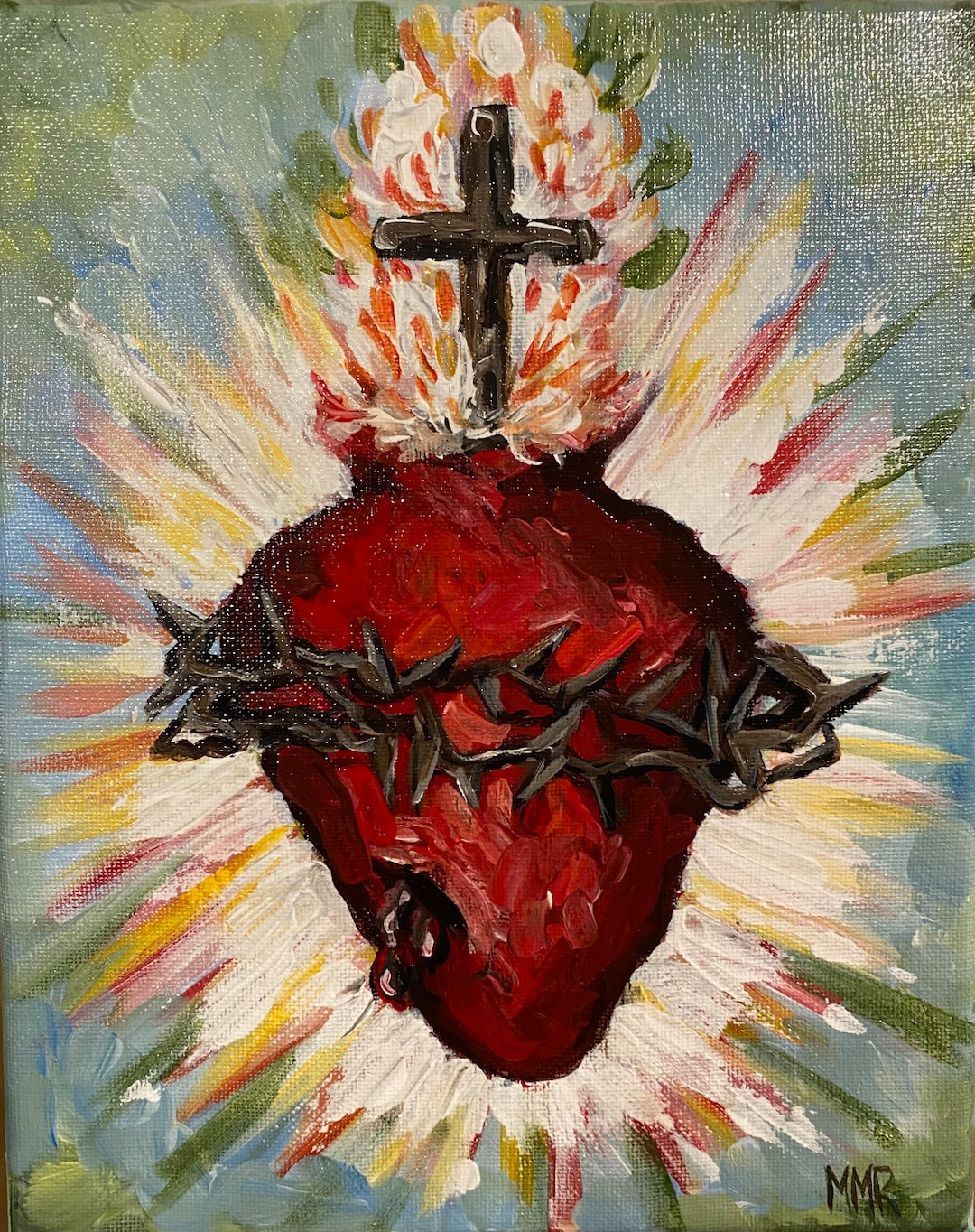 Sacred Heart of Jesus Print - Etsy