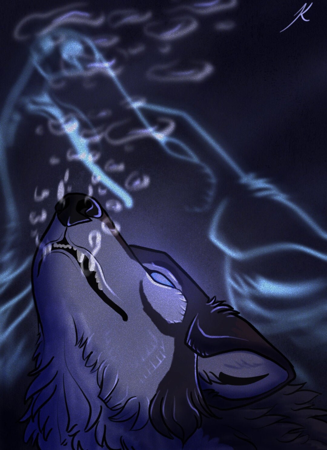 Sad Wolf Drawings Anime
