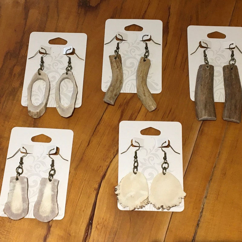 Antler Earrings - Etsy