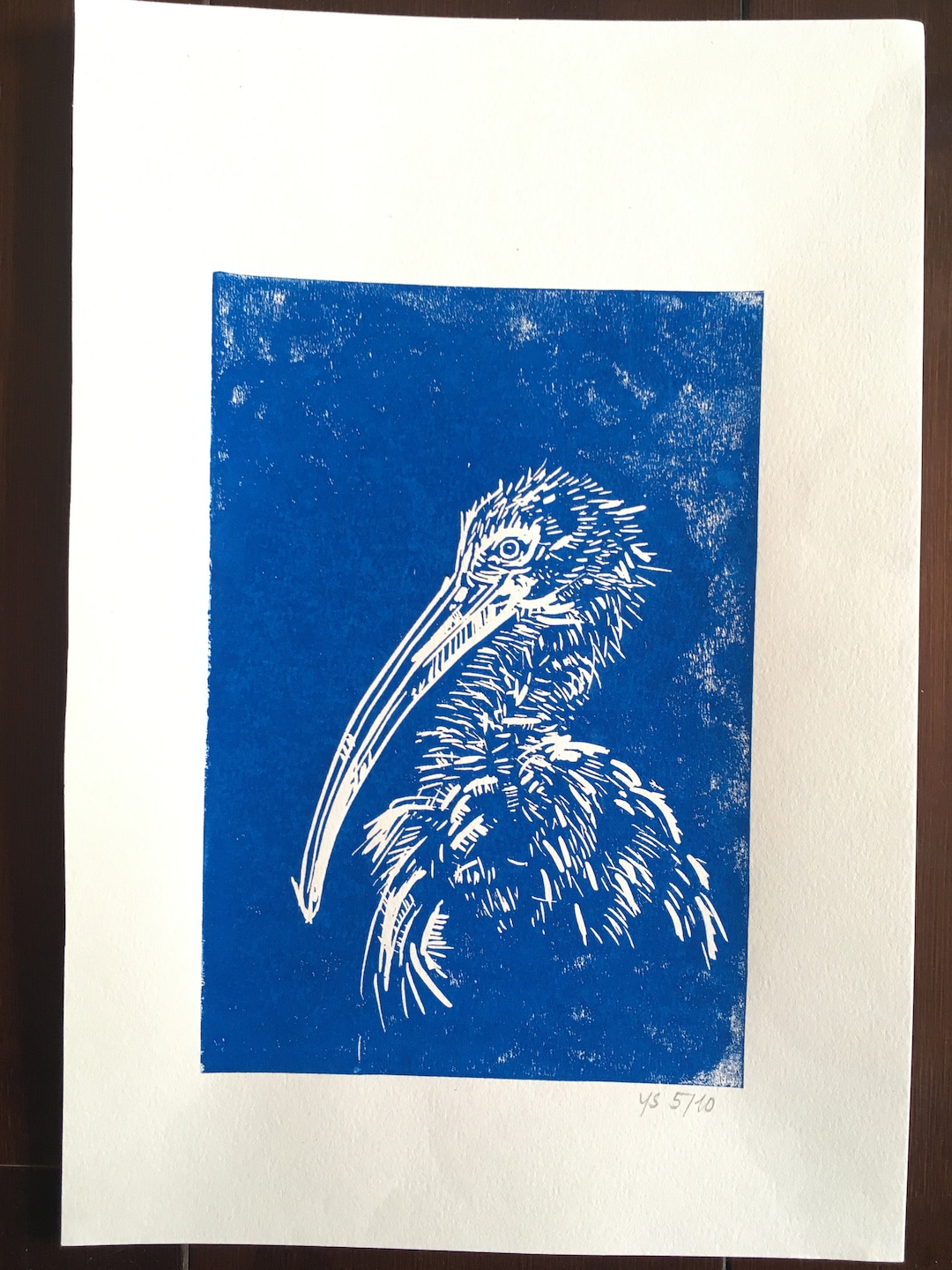 White Ibis - Linocut Print - Etsy