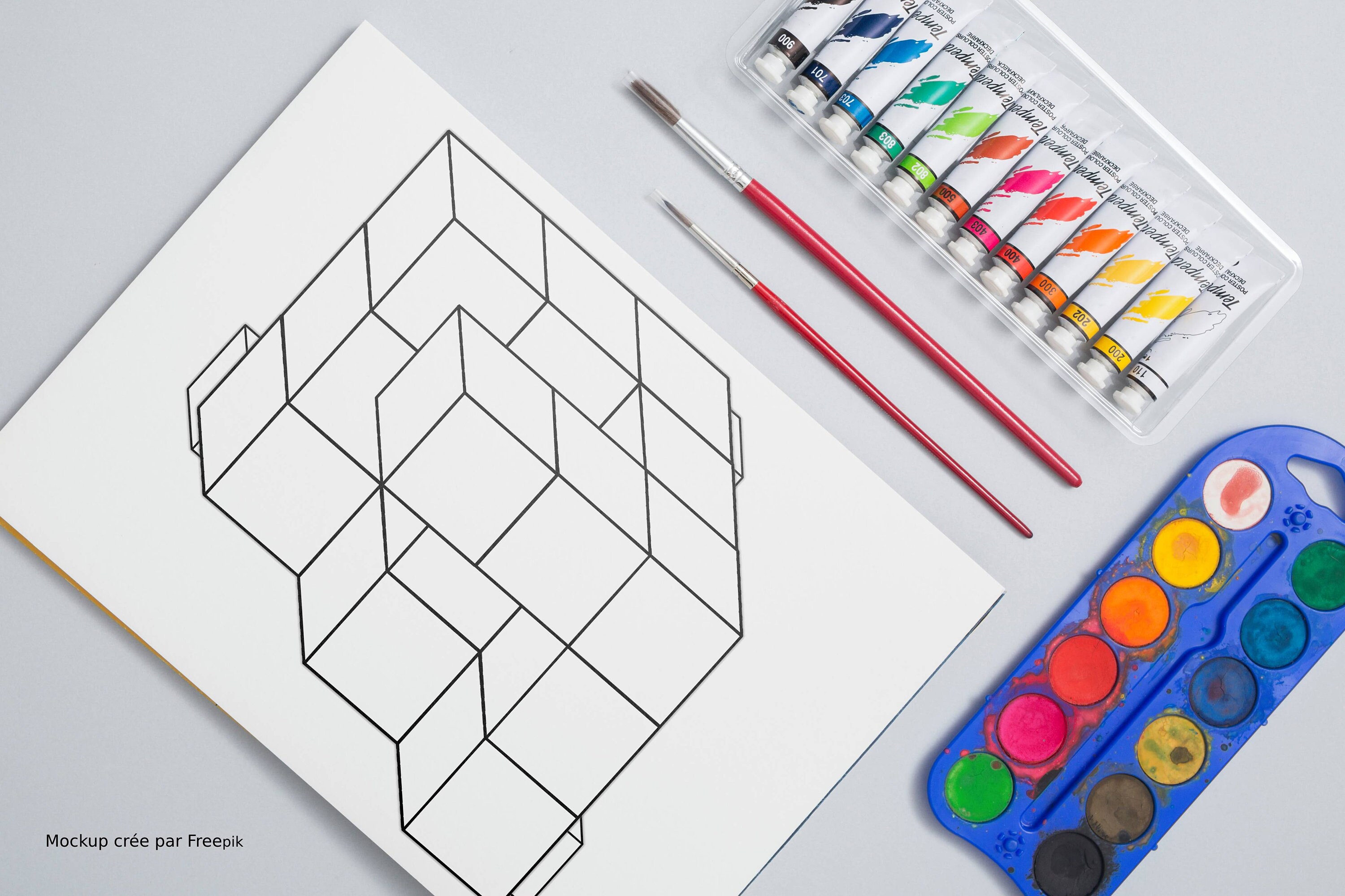 Coloring Cubes 3D 12 Printable or Digital Coloring Pages for Children ...