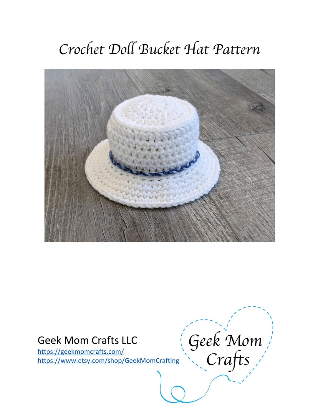 18 Inch Doll Bucket Hat - Crochet PDF Pattern - Etsy