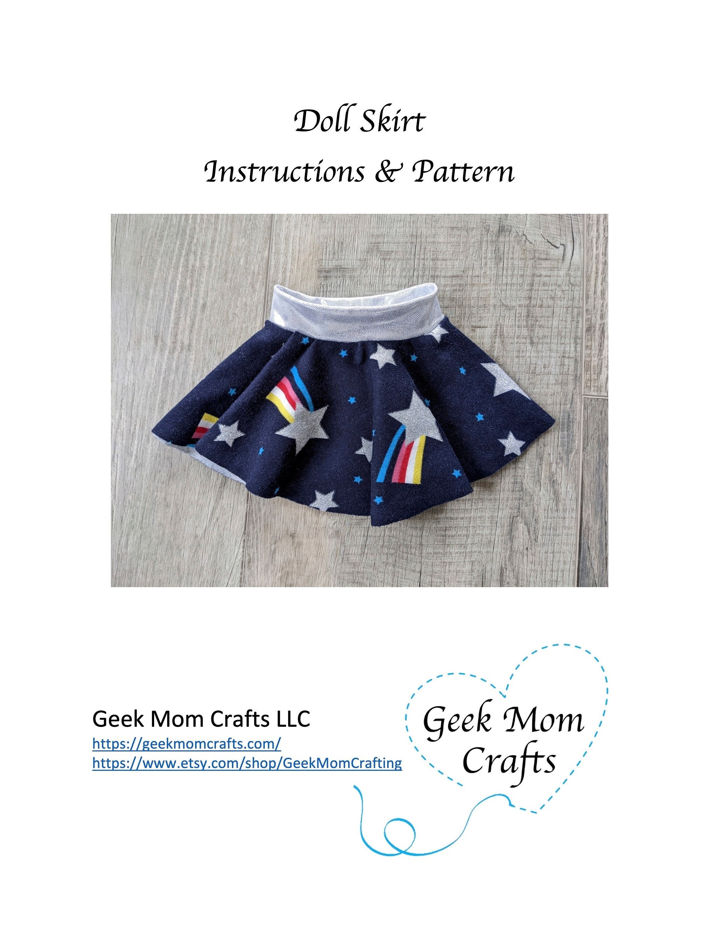 18 Inch Doll Skirt Sewing PDF Pattern - Etsy