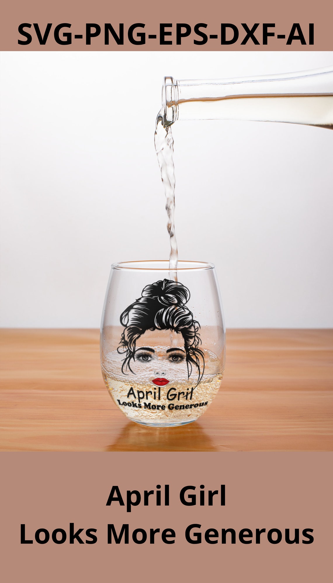 April Girl Svgface Eys Svgapril Birthday Svgbirthday - Etsy