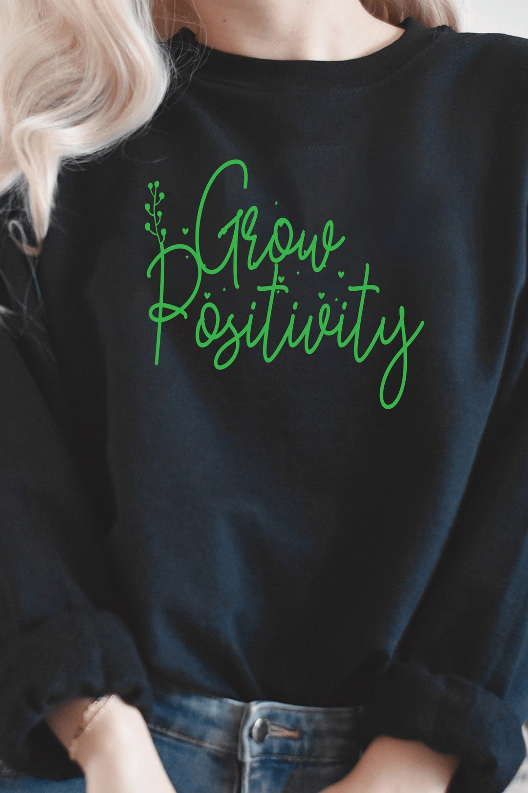 Grow Positivity Svg Inspirational Svg Motivational Svg - Etsy