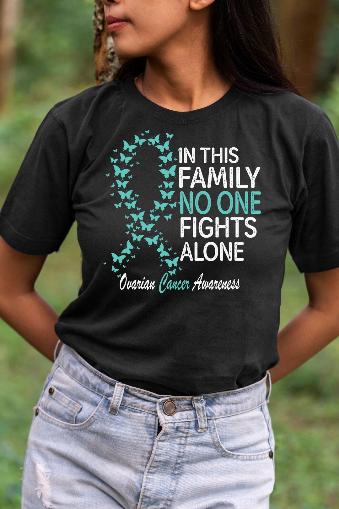 Ovarian Cancer Awareness Svg, Teal Cancer, Teal Ribbon Svg, Cervical ...