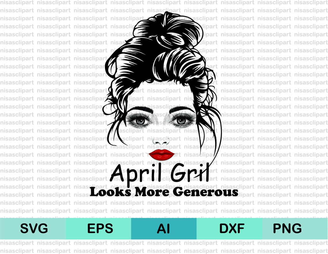 April Girl Svgface Eys Svgapril Birthday Svgbirthday - Etsy