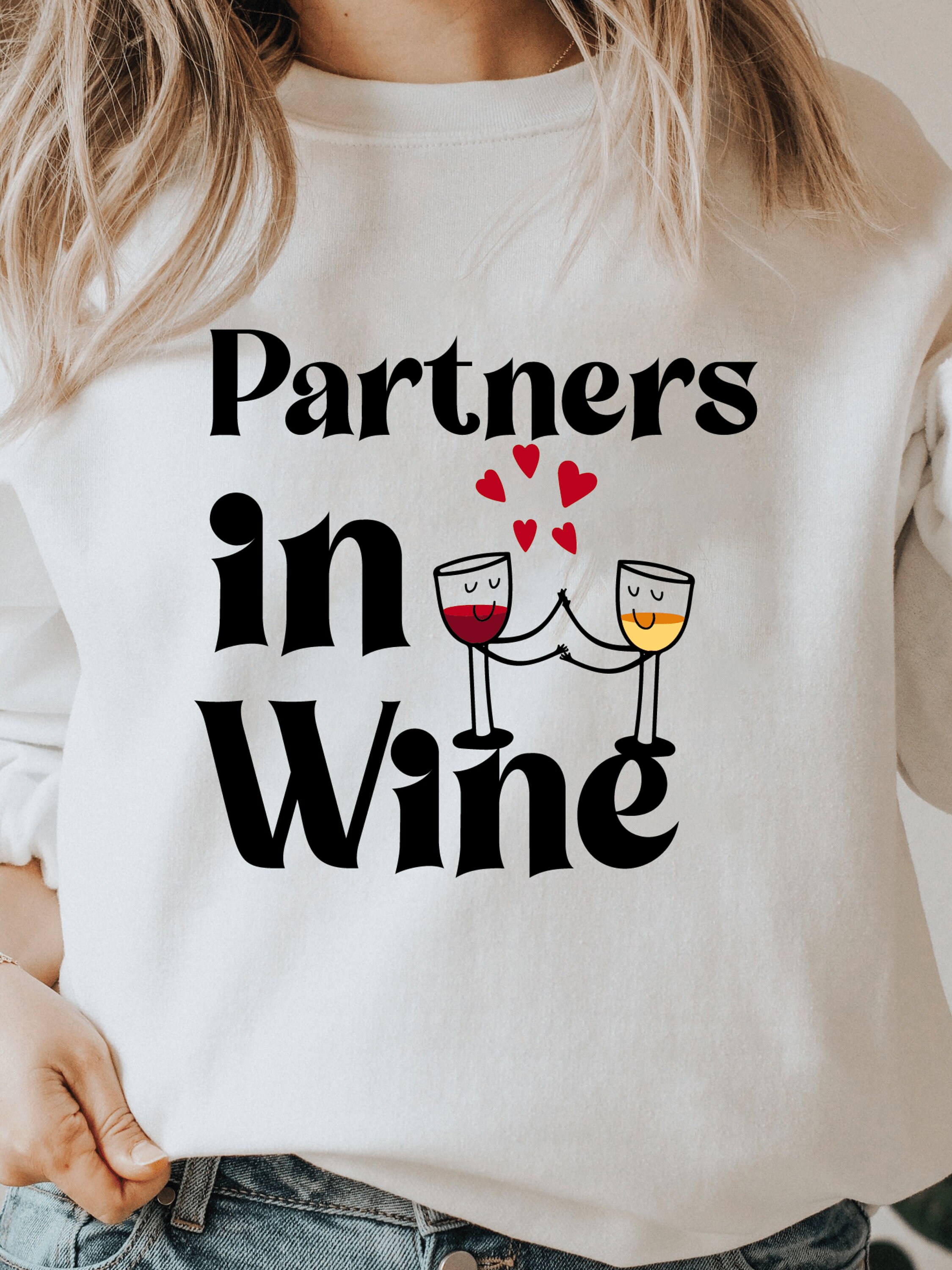 Partners in Wine Svg/ Wine Glass Svg/ Wine Bottle Svg/ Alcohol - Etsy