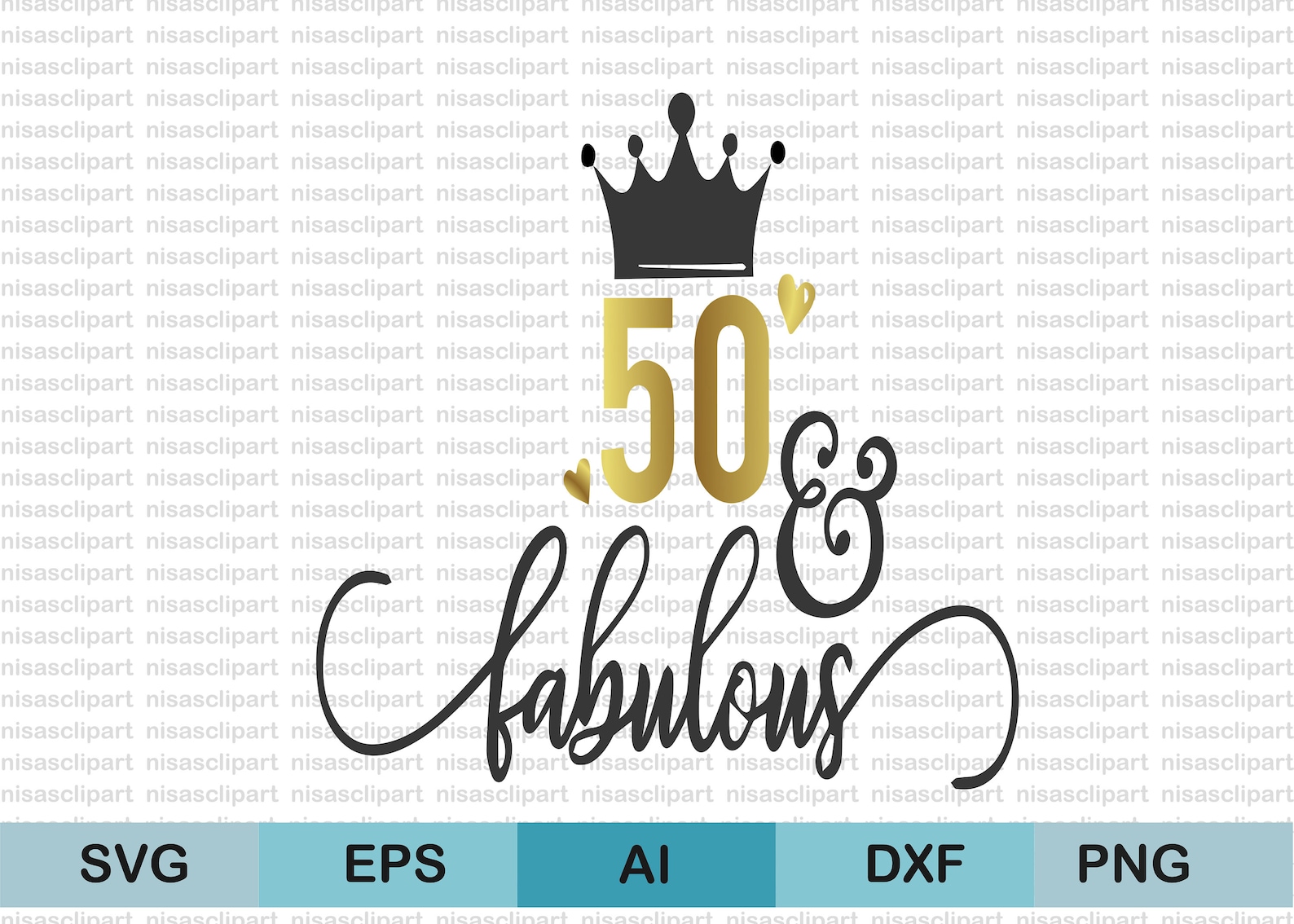 50 and Fabulous Svg 50 and Fab Svg 50th Birthday Svg for - Etsy