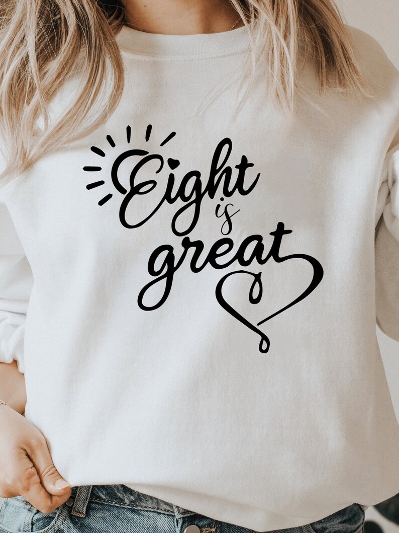 Eight is Great Svg Eight is Great Birthday 8th Birthday - Etsy