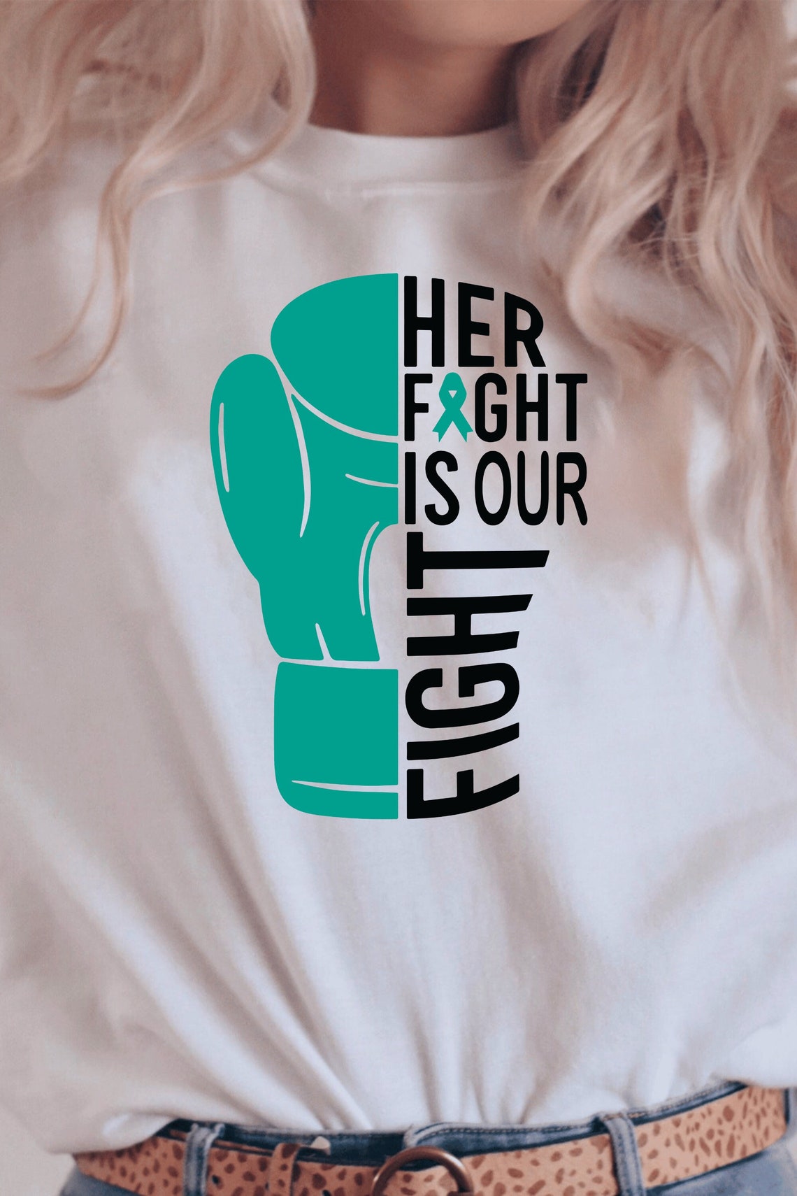 Teal Cancer Teal Ribbon Svg Cervical Cancer Svg Scleroderma - Etsy