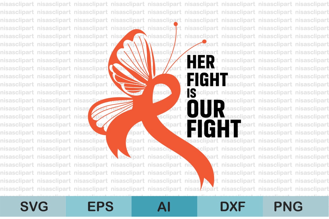 Leukemia Cancer Svg Leukemia Awareness Svg Orange Ribbon - Etsy