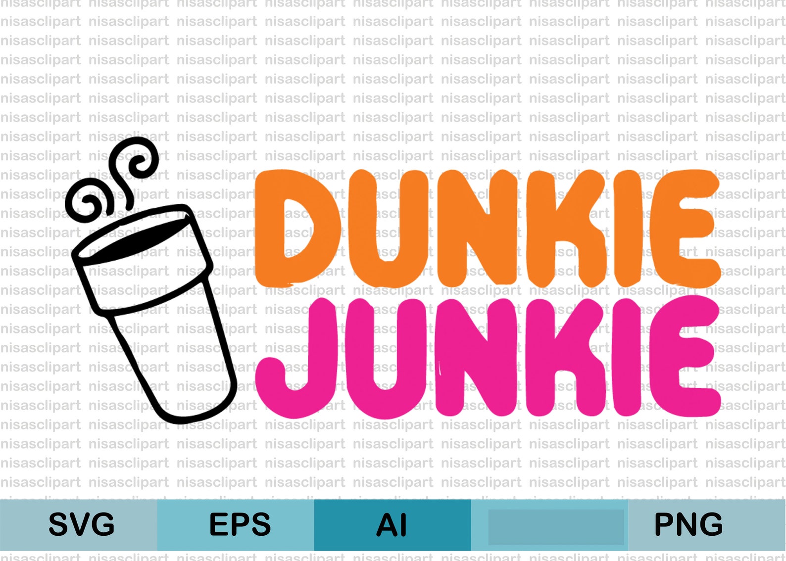 Dunkin Junkie Svg/dunkie Donuts Svg/dunkin Donuts Coffee/she | Etsy