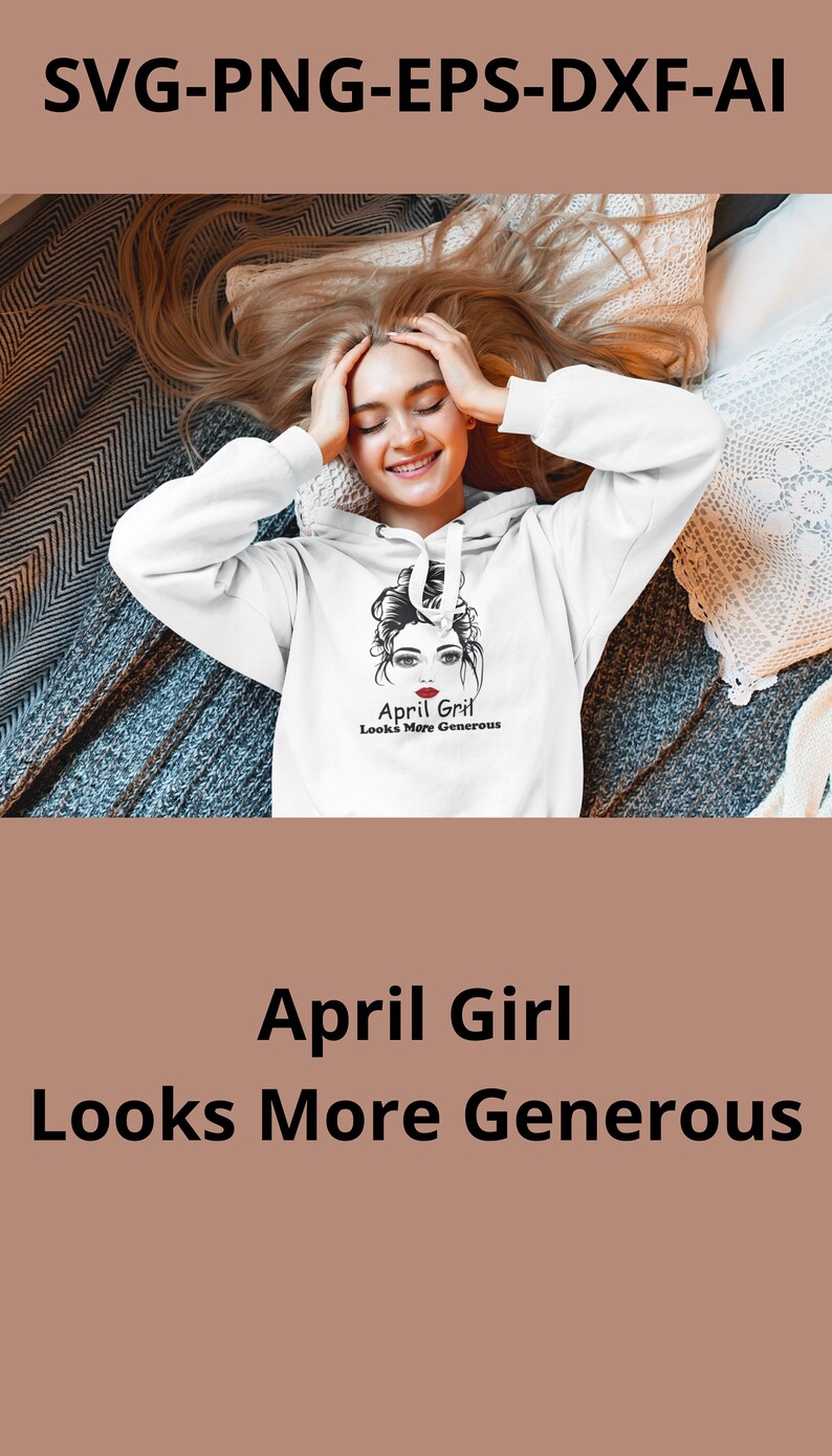 April Girl Svgface Eys Svgapril Birthday Svgbirthday - Etsy