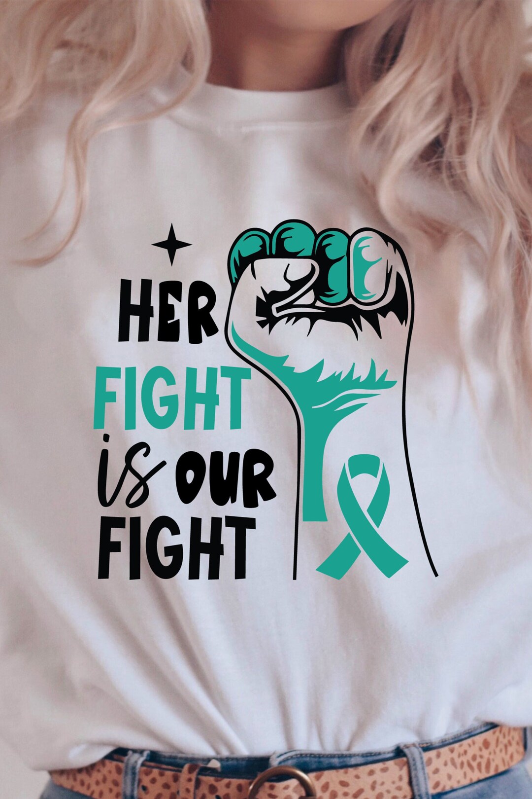 Teal Cancer, Teal Ribbon Svg, Cervical Cancer Svg, Scleroderma Svg ...