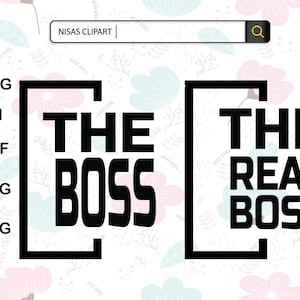 The Boss the Real Boss Svg for Cricut-boss Matching Shirt - Etsy