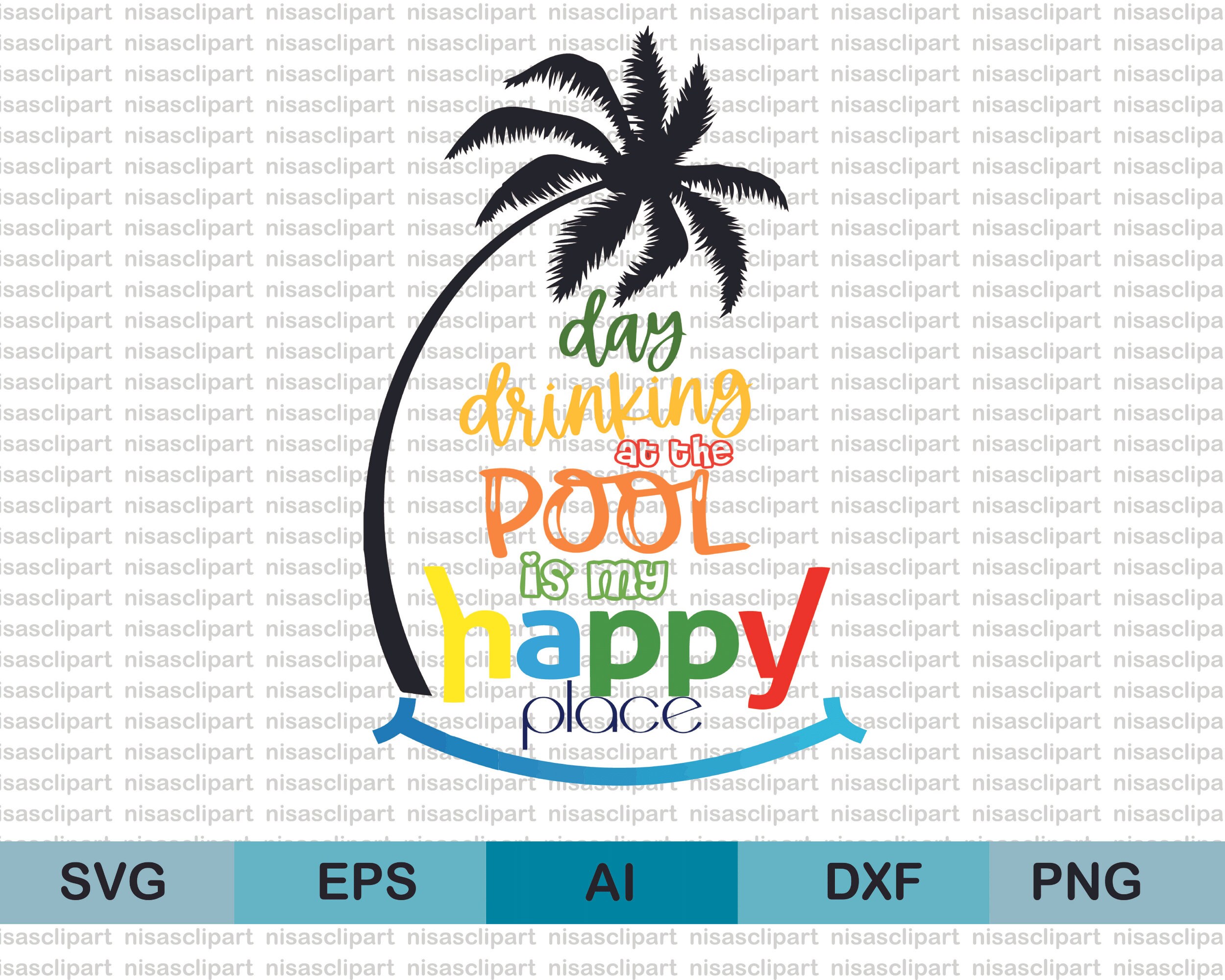 Day Drinking at the Pool SvgPool SvgSummer SvgVacation | Etsy