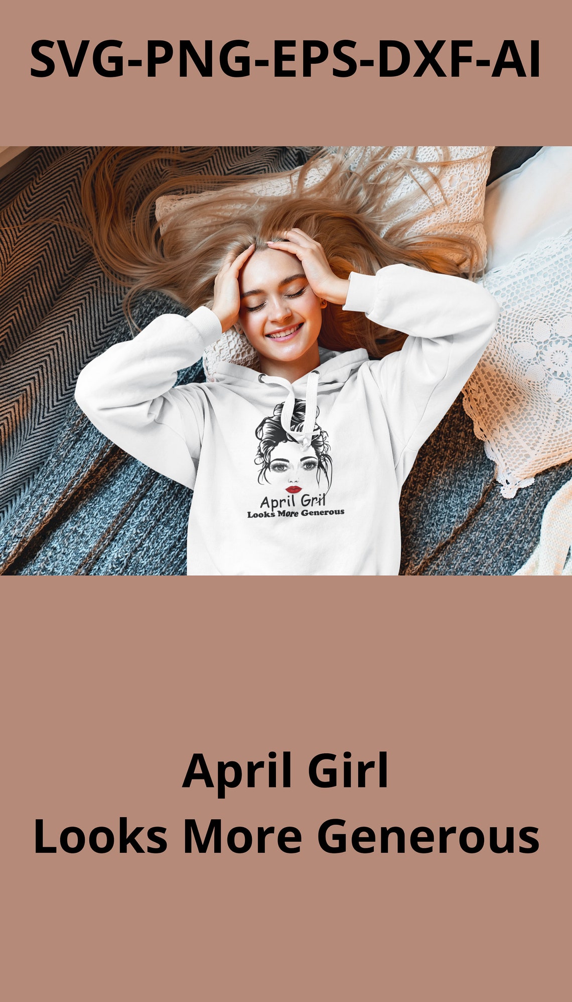 April Girl Svgface Eys Svgapril Birthday Svgbirthday - Etsy