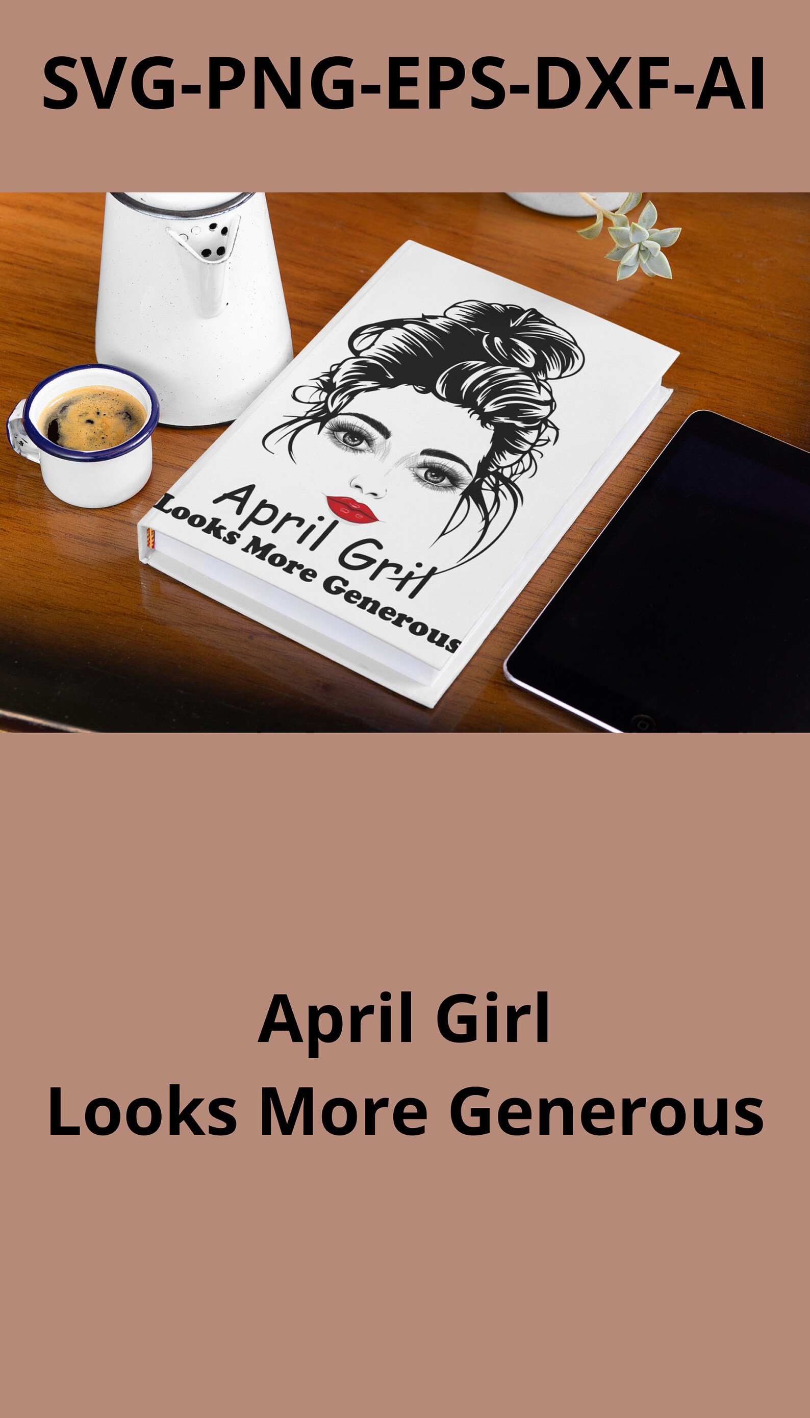 April Girl Svgface Eys Svgapril Birthday Svgbirthday - Etsy