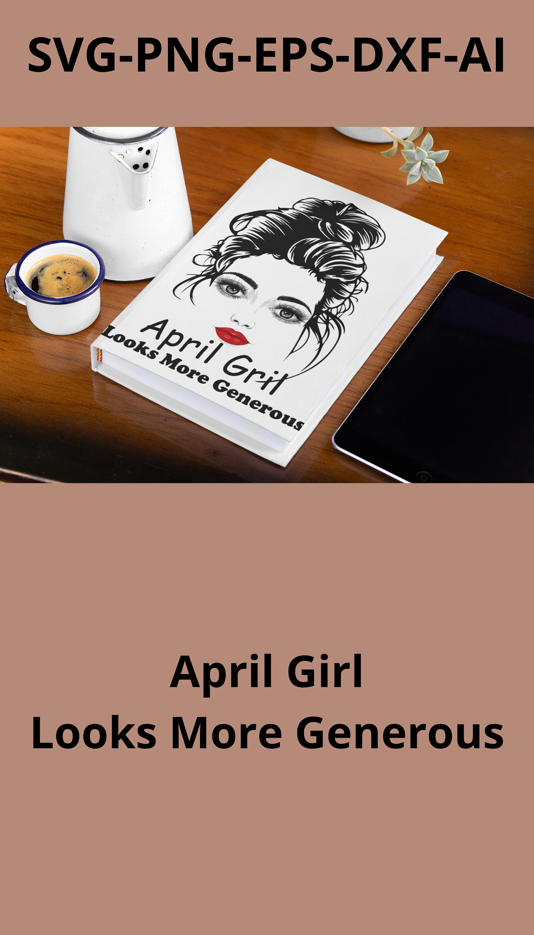 April Girl Svgface Eys Svgapril Birthday Svgbirthday - Etsy