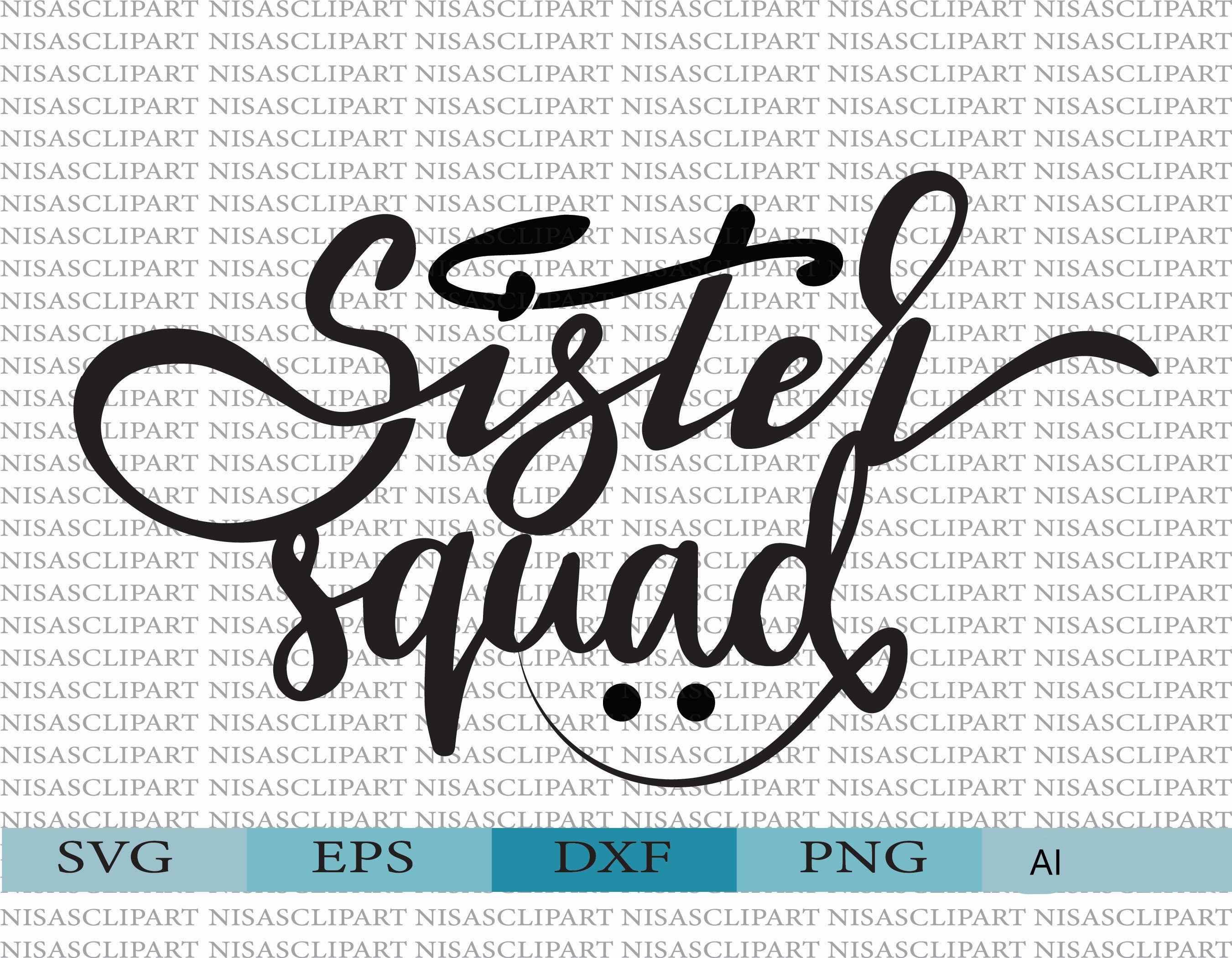 Sister squad svgsister squard design cricutsister squad svg | Etsy