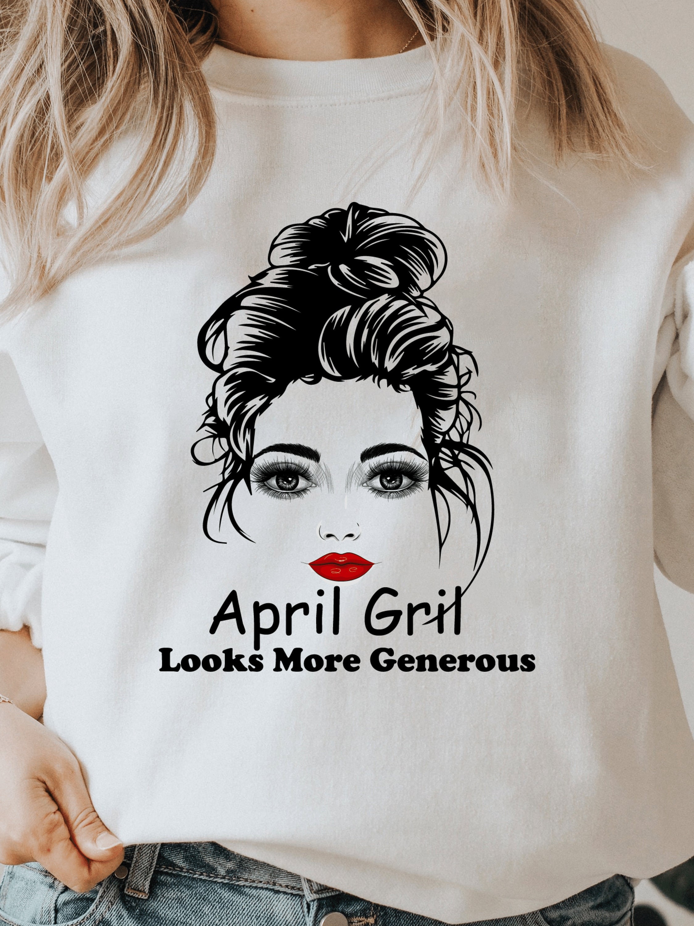 April Girl Svgface Eys Svgapril Birthday Svgbirthday - Etsy