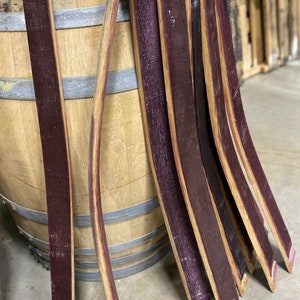 French Oak Wine Barrel Staves - Set of 5 - Etsy