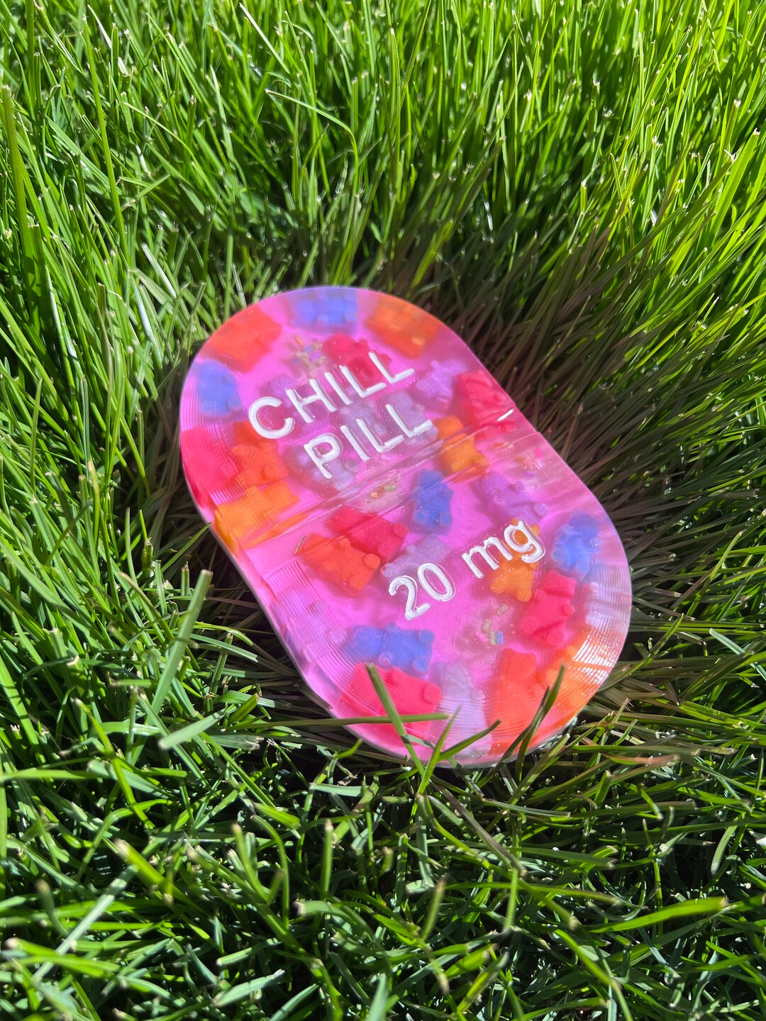 Pink/white Emergency RX CHILL PILL With Gummy Bears & Sprinkles ...