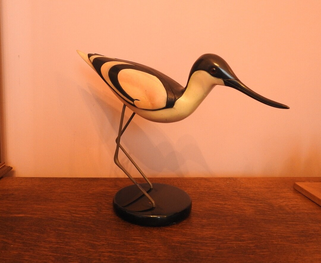 Feathers Gallery Knysna Birds of African Avocethand Carved Wooden Bird ...