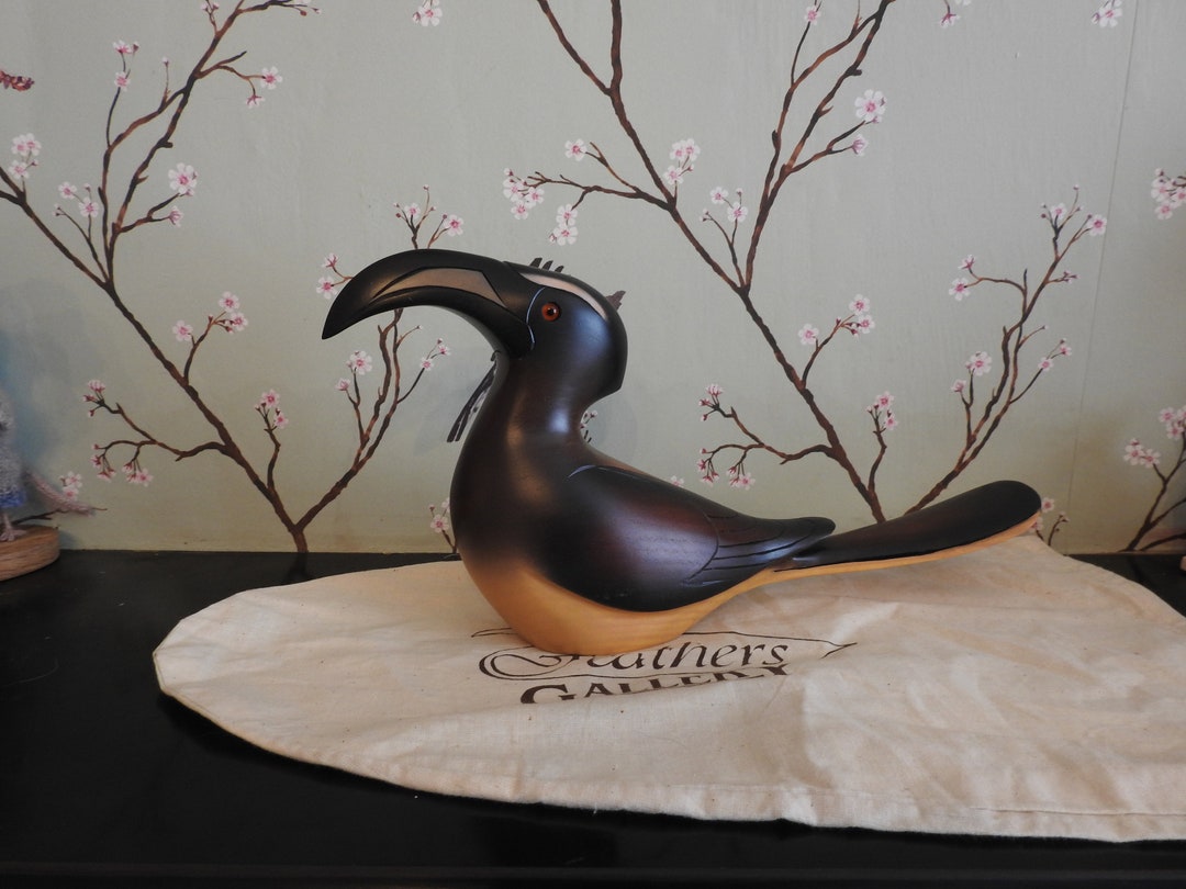 Feathers Gallery Knysna Birds of Africa Grey Hornbill Wooden Hand ...