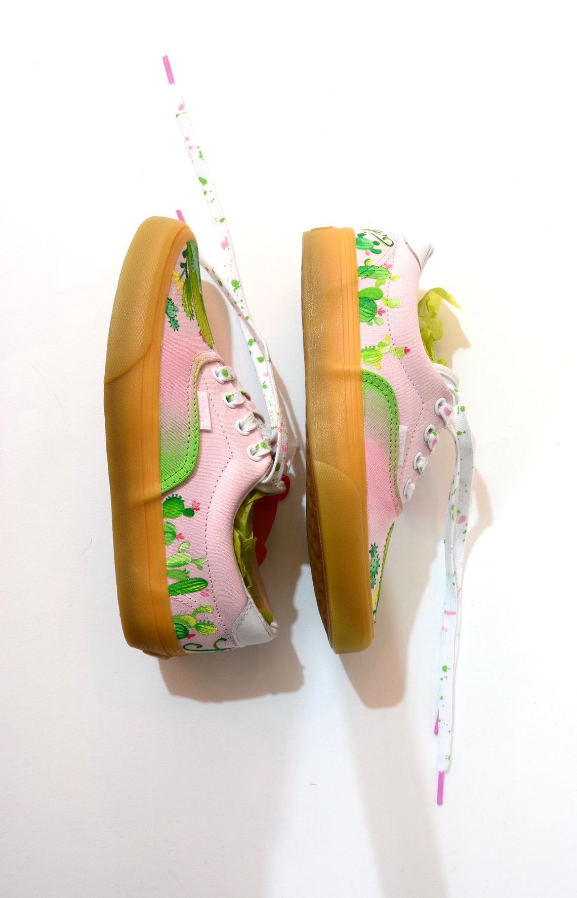 Cactus Custom Shoes, Vans Authentic Size EUR36, Hand Painted, One of a ...