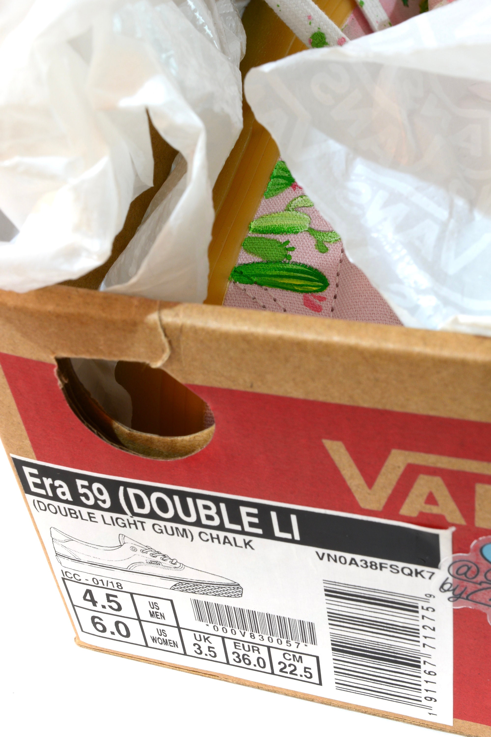 Cactus Custom Shoes Vans Authentic Size EUR36 Hand Painted - Etsy