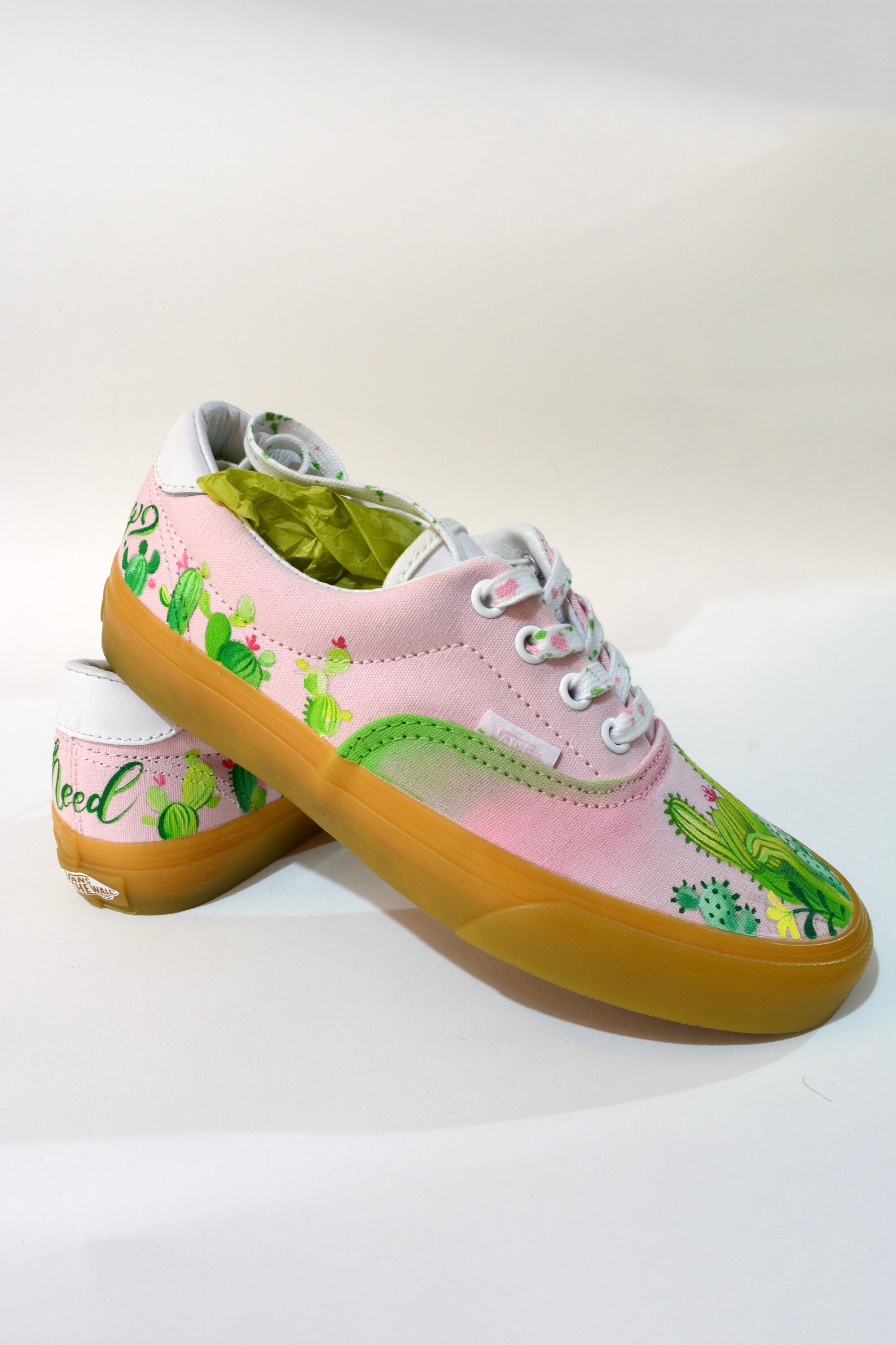 Cactus Custom Shoes, Vans Authentic Size EUR36, Hand Painted, One of a ...