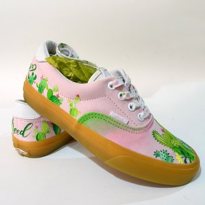 Cactus Custom Shoes, Vans Authentic Size EUR36, Hand Painted, One of a ...