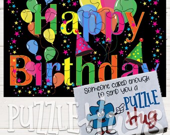 Puzzle Birthday Card - Etsy