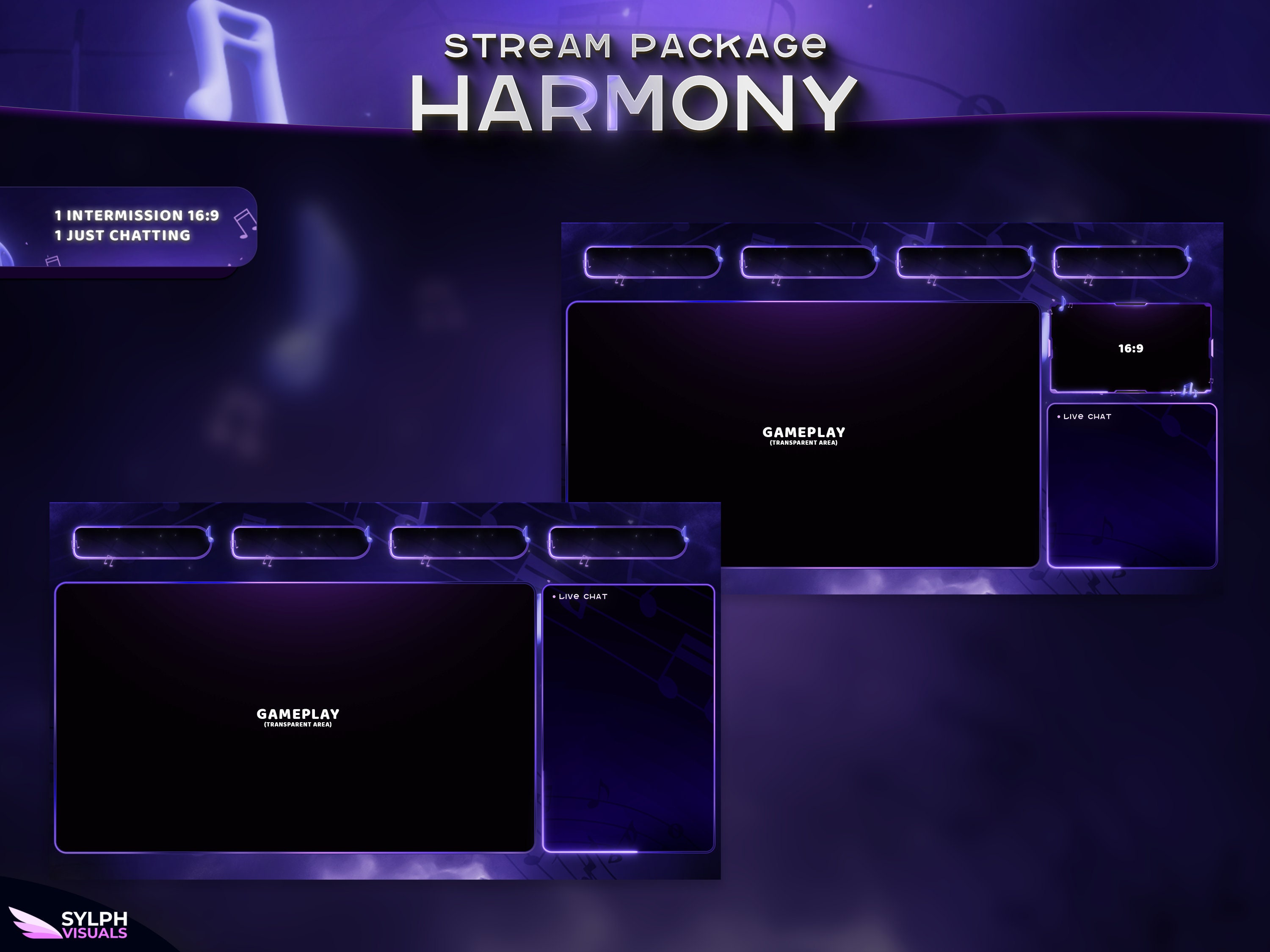 Harmony - Twitch Overlay - Animated Alerts - Animated Screens - Music ...