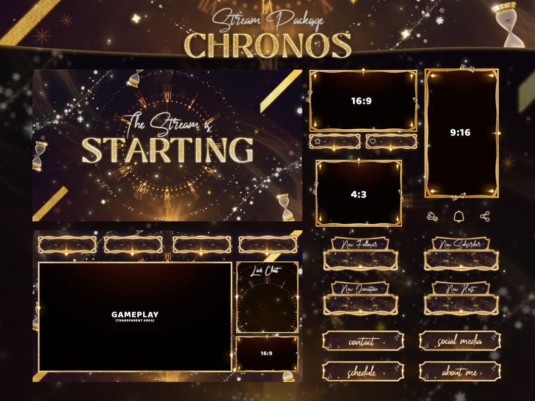 Chronos - Twitch Overlay - Animated Alerts - Animated Screens - Time ...