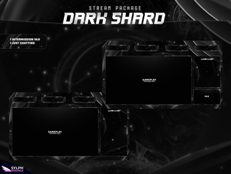 Dark Shard - Twitch Overlay - Animated Alerts - Animated Screens - Dark ...