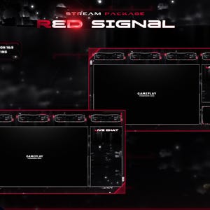 Red Signal - Twitch Overlay - Animated Alerts - Animated Screens - Red ...